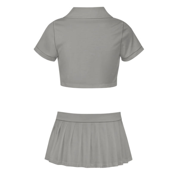 Custom Gray Sky Blue Cheerleading Uniform Set – Winerpro