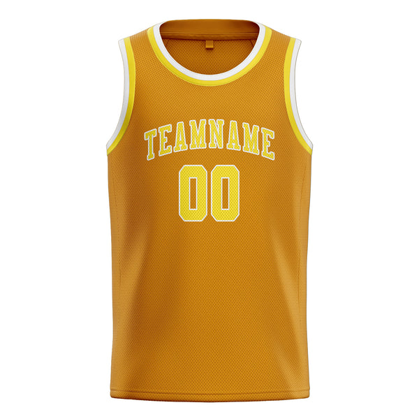 Custom Yellow & Light Yellow Colors Design Sports Basketball Jersey ...