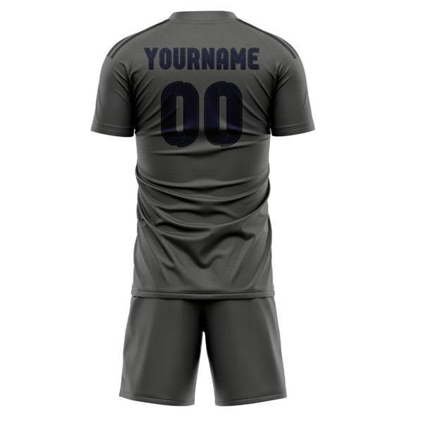 Custom Dark Grey Navy Soccer Jersey – Winerpro