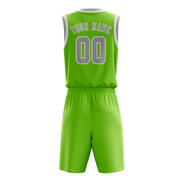Custom Emerald Green Gray Basketball Set – Winerpro