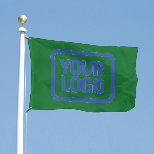 Custom Emerald Green Sky Blue Flag – Winerpro