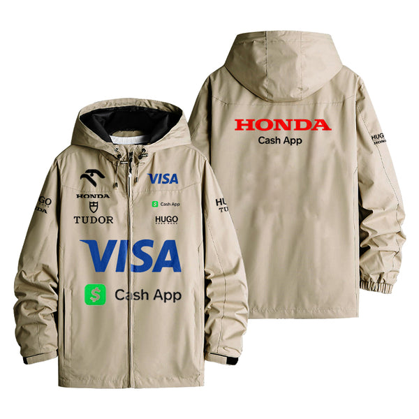 Honda Racing Team Visa Official Branded Apparel Men's Windbreaker Assa ...