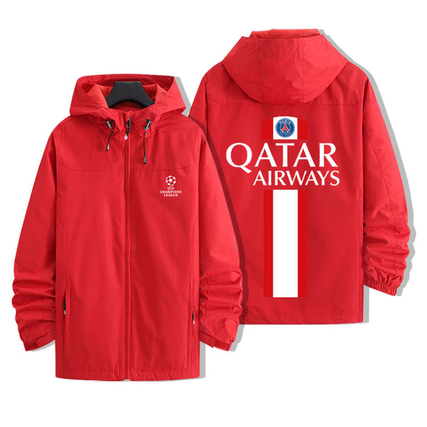 PSG Champions League Qatar Airways Men's Windbreaker Assault Jacket ...