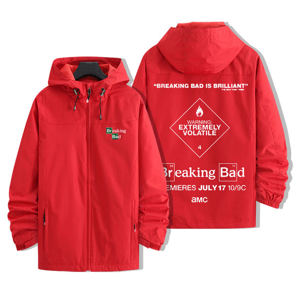 Breaking Bad Iconic Volatile Design Men's Windbreaker Assault Jacket ...