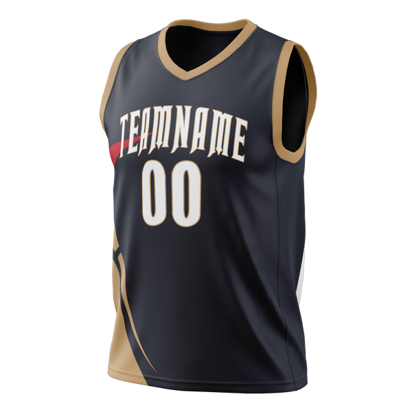 Free Design No Minimums Custom Team Design Navy Blue & Cream Colors ...