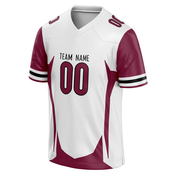 Free Design No Minimums Custom Team Design White & Maroon Colors Design ...