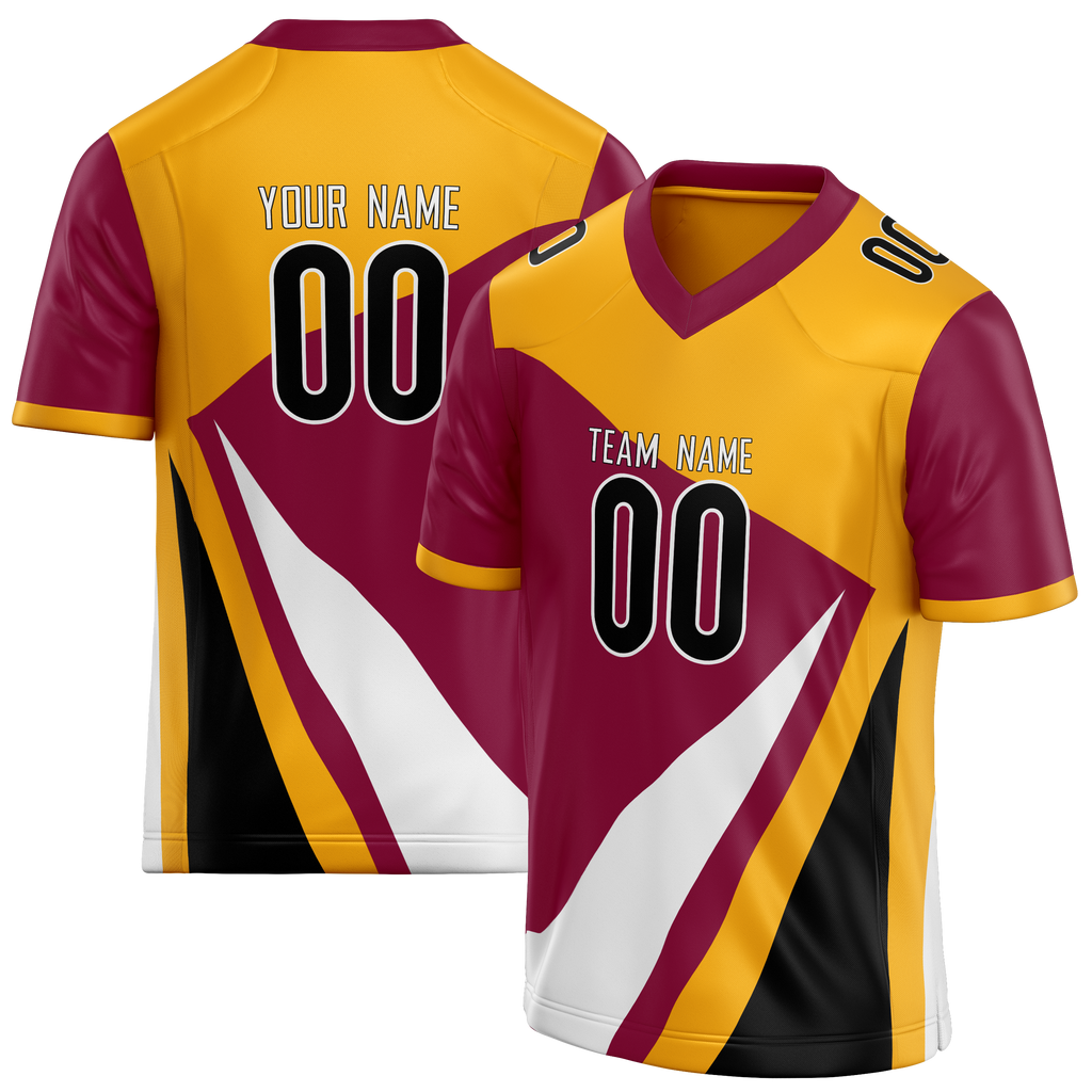 Free Design No Minimums Custom Team Design Light Orange & Maroon Colors ...